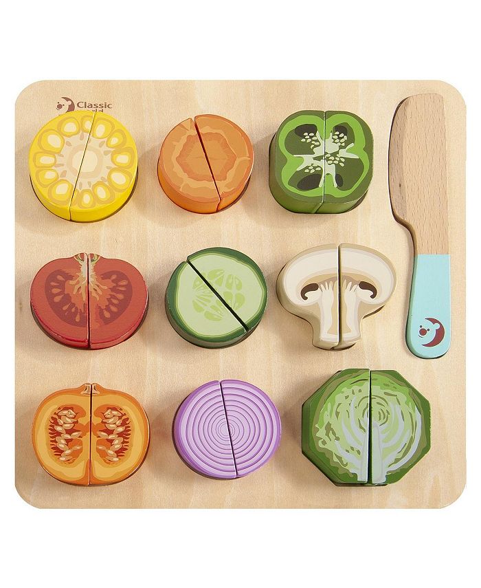 Classic World Cutting Vegetables Wooden Puzzle - Macy's
