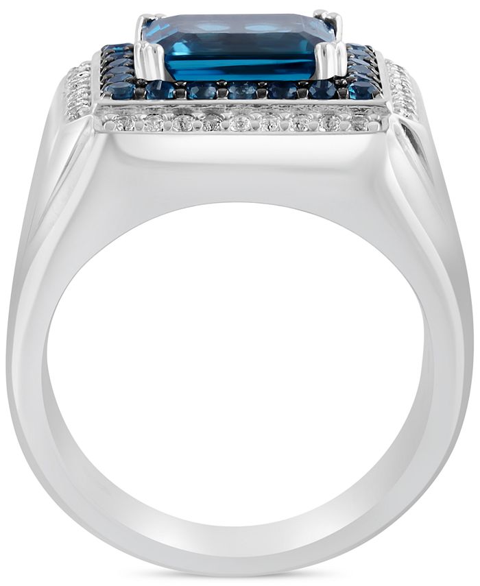 EFFY Collection EFFY® Men's London Blue Topaz (4-1/2 ct. t.w.) & White ...