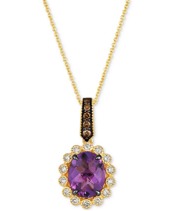 Le Vian Grape Amethyst (2-1/3 ct. t.w.) & Diamond (1/3 ct. t.w.) Oval ...