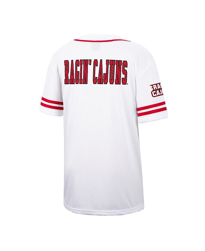 Colosseum Men's White Louisiana Ragin' Cajuns Free-Spirited Full-Button ...