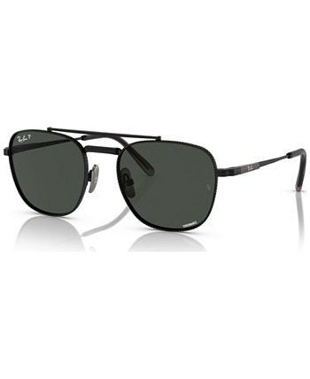 Ray-Ban Unisex Polarized Sunglasses, Frank II Titanium 51 - Macy's