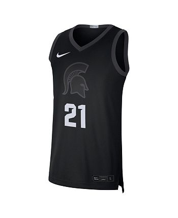 Nike Men's #21 Black Michigan State Spartans Limited Basketball Jersey ...