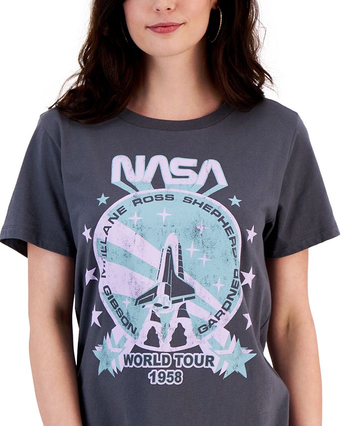 Grayson Threads Black Juniors' NASA Short-Sleeve Graphic T-Shirt - Macy's