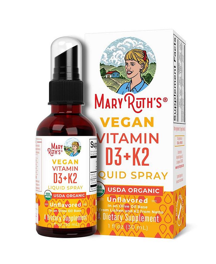 MaryRuth Organics D3+K2 Spray, Unflavored, 1oz - Macy's