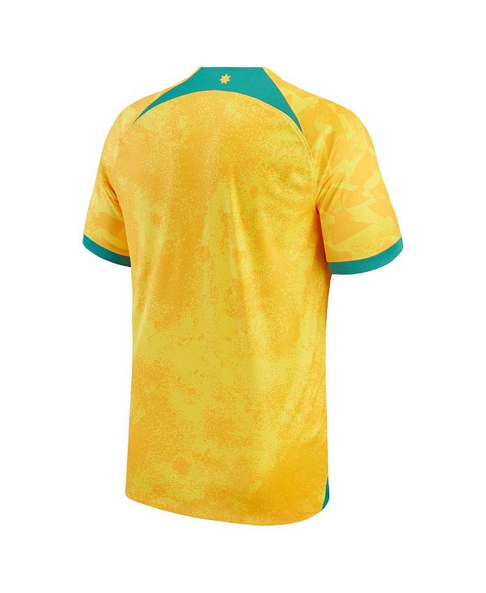 Nike Men's Yellow Australia National Team 2022/23 Home Replica Jersey ...
