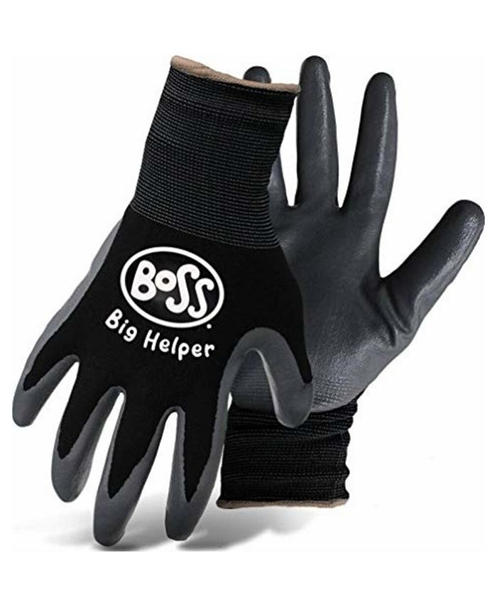 BOSS Big Helper Kids Gloves with Nitrile Palm, Black - Macy's