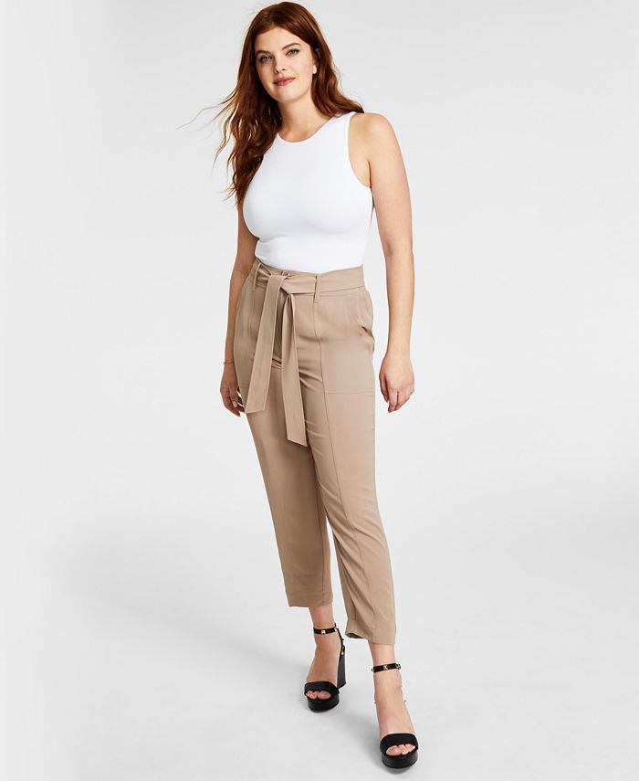 Bar III Women's Tie-Waist Pants, Created for Macy's - Macy's