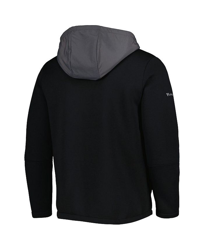LevelWear Men's Black Atlanta Braves Ruckus Quarter-Zip Hoodie - Macy's