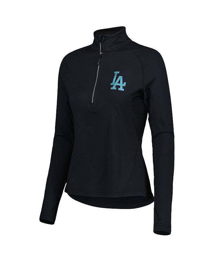 LevelWear Women's Black Los Angeles Dodgers Energy Quarter-Zip Jacket ...