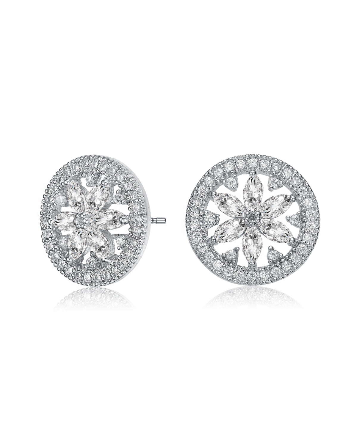 Click here for Gv Sterling Silver White Gold Plated Clear Marquis... prices