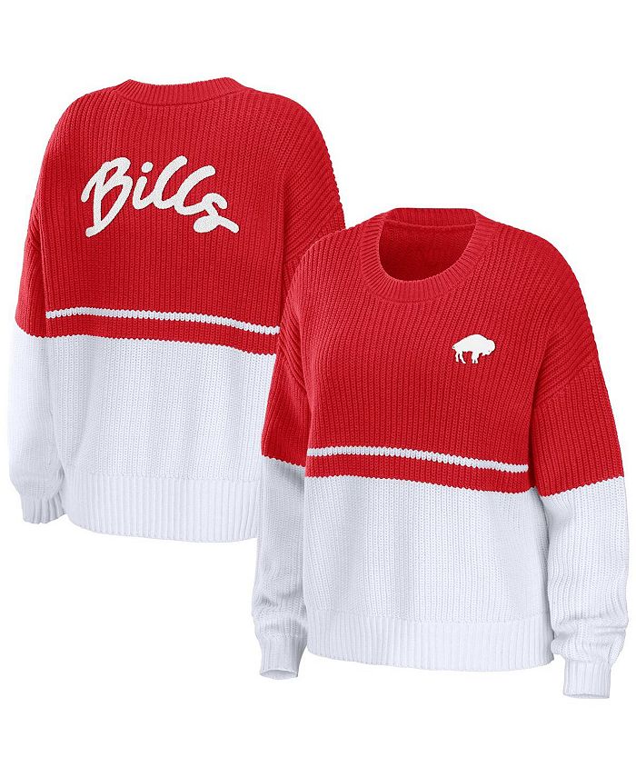 WEAR by Erin Andrews Women's Red, White Buffalo Bills Chunky Script ...