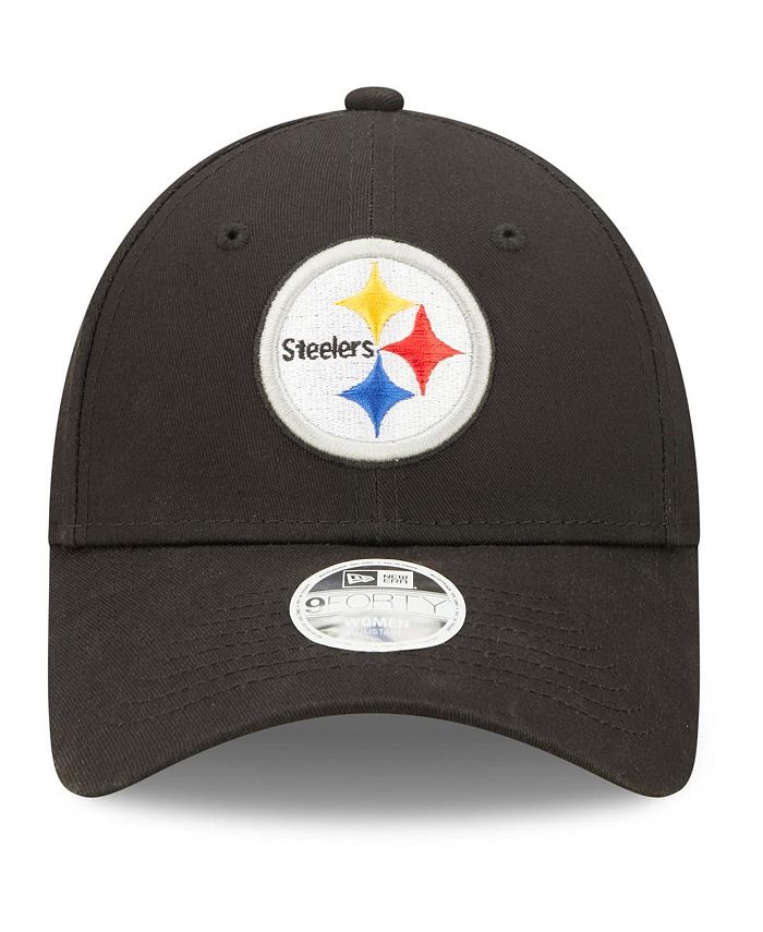 New Era Women's Black Pittsburgh Steelers Simple 9FORTY Adjustable Hat ...