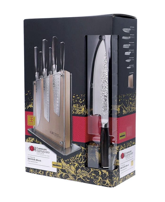 Cuisine::pro® Damashiro Emperor Shi Knife Block Set, 7 Piece - Macy's
