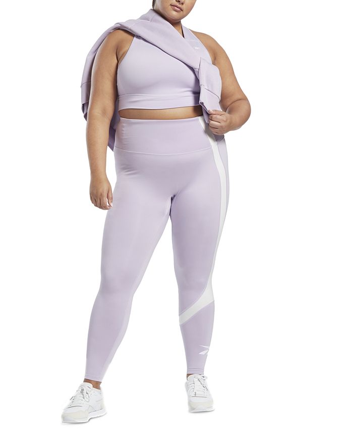 Reebok Plus Size Workout Ready High Rise Vector Leggings - Macy's