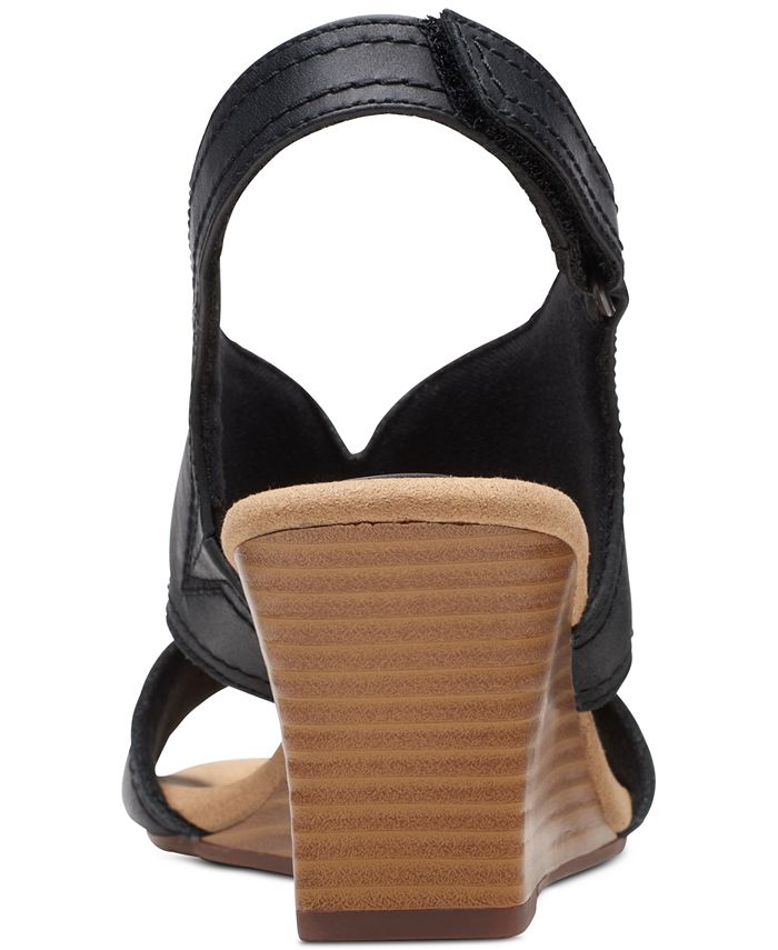 Clarks Women's Kyarra Aster Cutout Wedge Sandals - Macy's