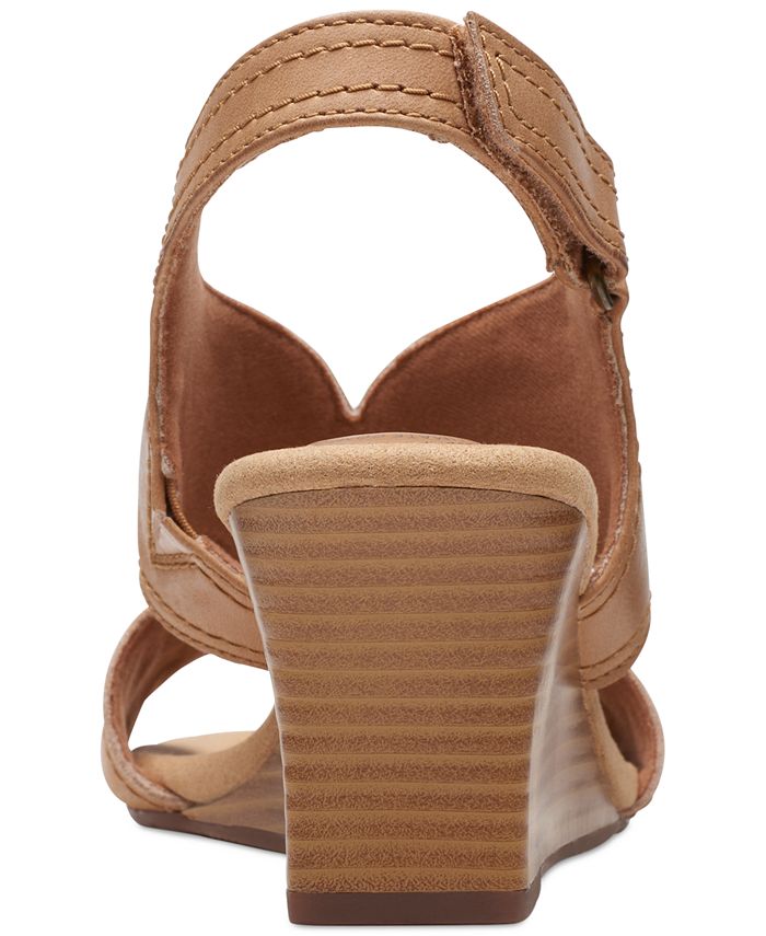 Clarks Women's Kyarra Aster Cutout Wedge Sandals - Macy's