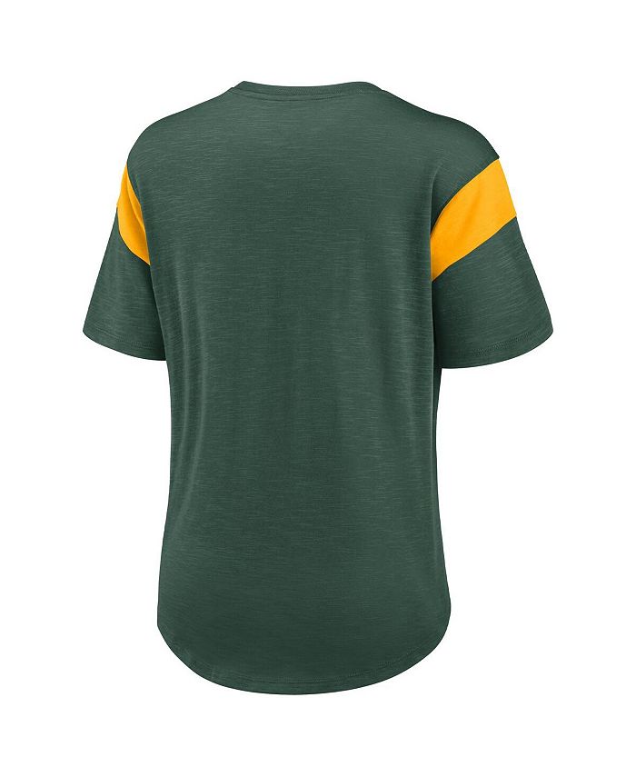 Nike Women's Heather Green Green Bay Packers Primary Logo Fashion Top ...
