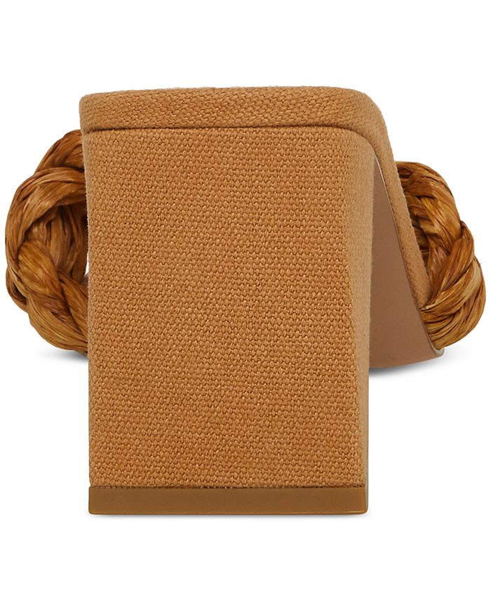 Steve Madden Women's Mylee Raffia Block-Heel Sandals - Macy's