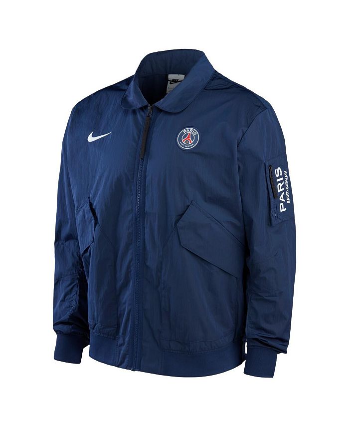 Nike Men's Navy Paris Saint-Germain Full-Zip Bomber Jacket - Macy's