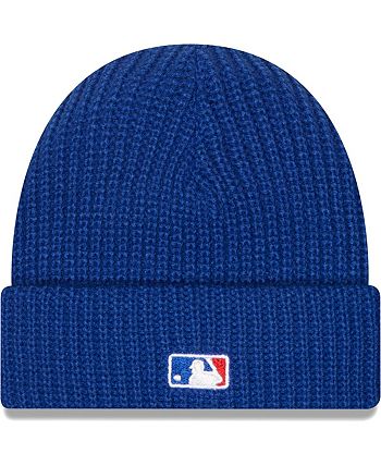 New Era Men's Royal Chicago Cubs Logo Cuffed Knit Hat - Macy's
