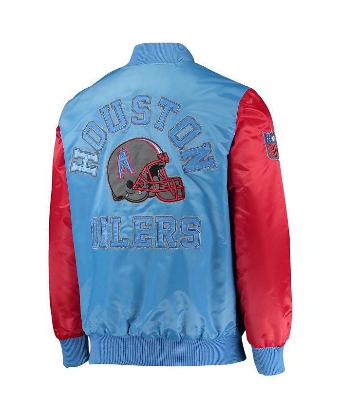 Starter Men's Light Blue and Red Houston Oilers Locker Room Throwback ...