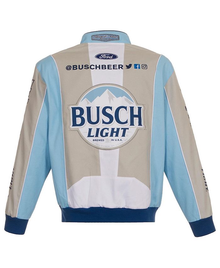 JH Design Men's Gray Kevin Harvick Busch Light Twill Driver Uniform ...