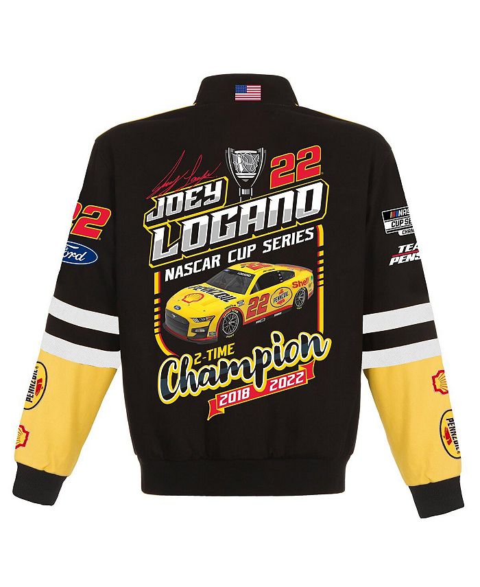 JH Design Men's Black Joey Logano Two-Time NASCAR Cup Series Champion ...