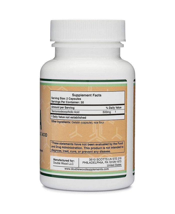 Double Wood Supplements TUDCA - 60 capsules, 500 mg servings - Macy's
