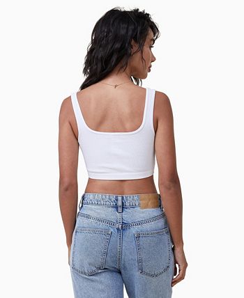 COTTON ON Women's Seamless Abbie Micro Crop Tank Top - Macy's