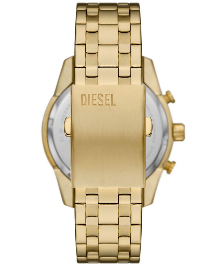 Diesel Men's Split Chronograph Gold-Tone Stainless Steel Bracelet Watch ...