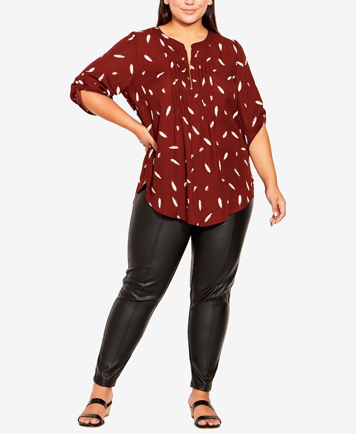 Avenue Plus Size Eastbrook Print Top & Reviews - Tops - Plus Sizes - Macy's