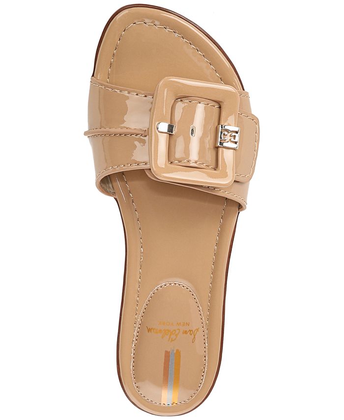 Sam Edelman Women's Gaige Buckle Slip-On Slide Sandals - Macy's