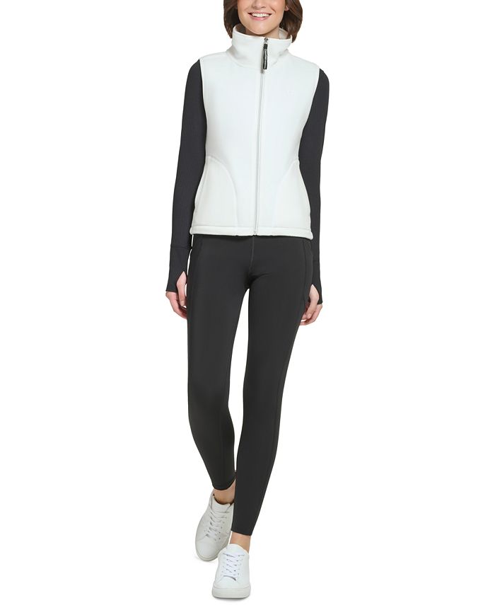 Calvin Klein Calvin Klein Women's Performance Mock-Neck Zip-Front Vest ...