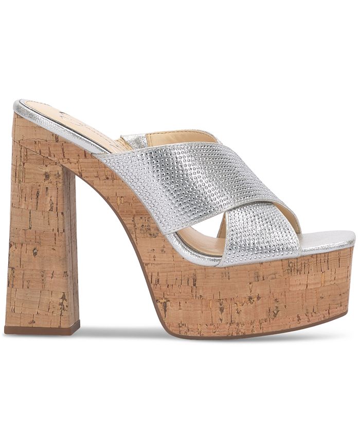 Jessica Simpson Women's Basima 3 Slip-On Crisscross Platform Sandals ...