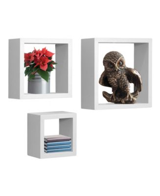 Sorbus Floating Square Cube Wall Shelf, Set of 3 - Macy's