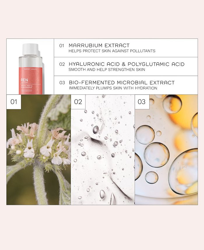 Ren Clean Skincare Perfect Canvas Smooth, Prep & Plump Essence - Macy's
