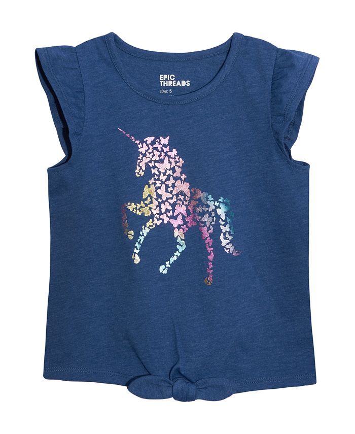 Epic Threads Little Girls Flutter Sleeve T-shirt, Created For Macy's ...