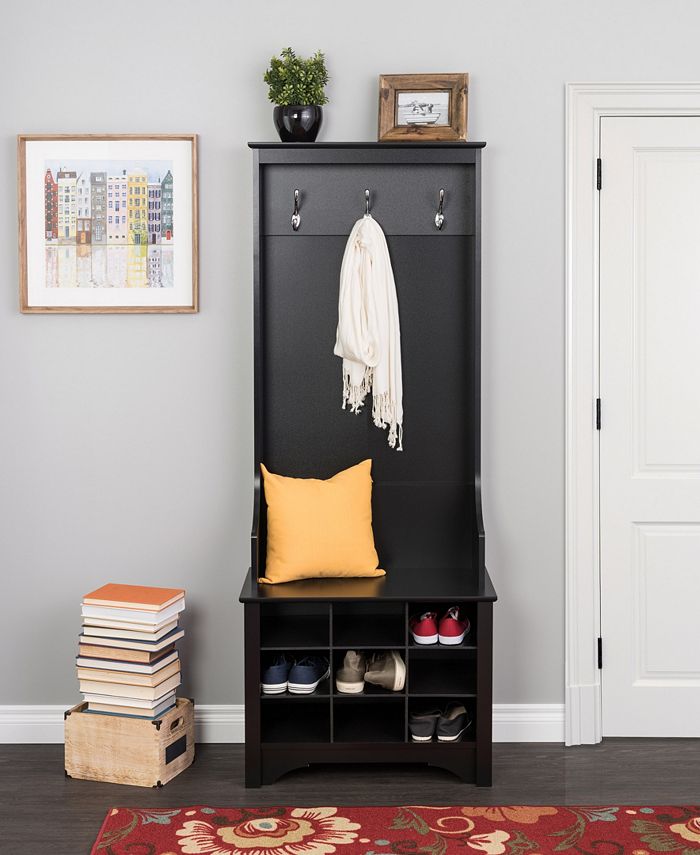 Prepac Narrow Hall Tree with 9 Shoe Cubbies - Macy's