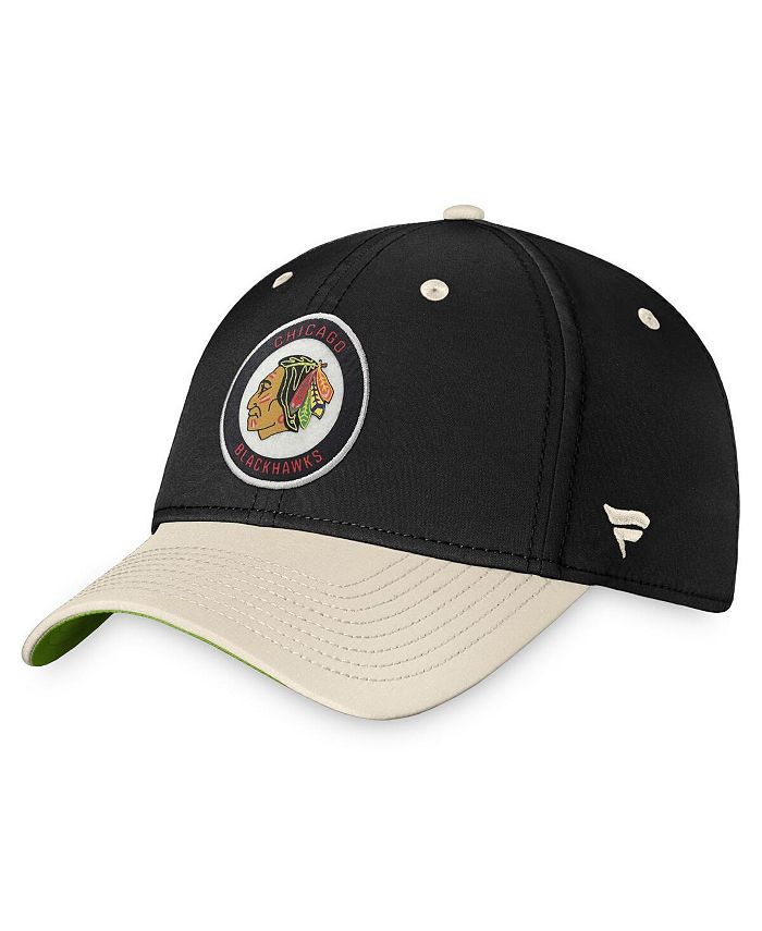 Fanatics Men's Black, Khaki Chicago Blackhawks True Classics Retro Flex ...