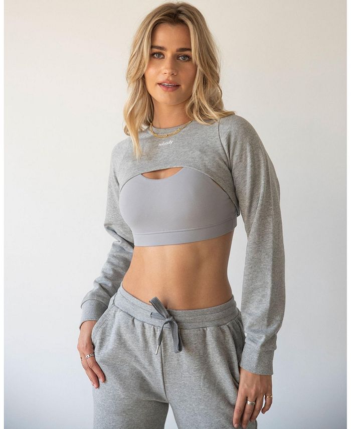 Rebody Active Women's Sport X Shrug French Terry Sweatshirt for Women ...