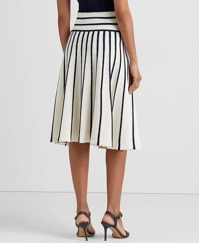 Lauren Ralph Lauren Women's Striped Knit Midi Skirt - Macy's