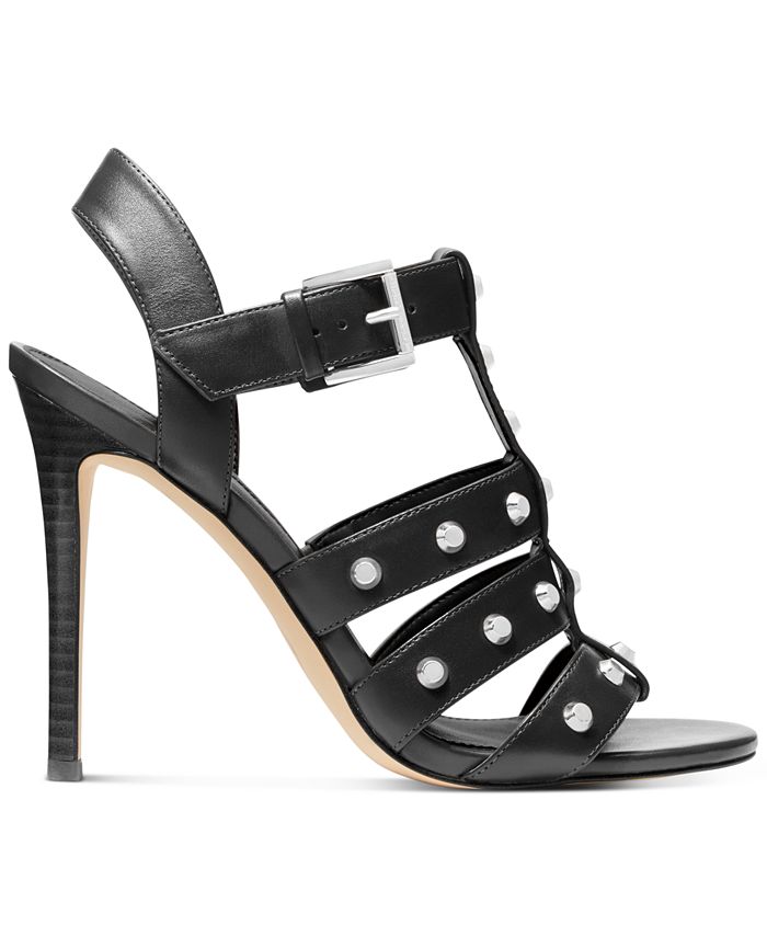 Michael Kors Women's Jagger Studded Strappy Dress Sandals - Macy's
