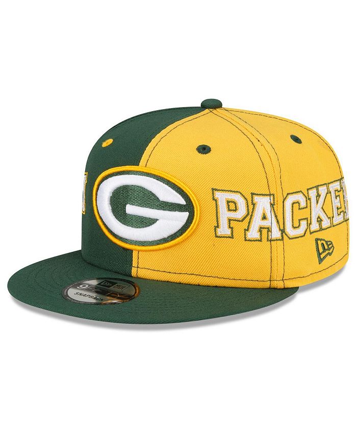 New Era Men's Green, Gold Green Bay Packers Team Split 9Fifty Snapback ...