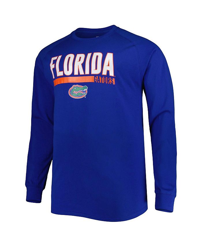 Profile Men's Royal Florida Gators Big and Tall Two-Hit Raglan Long ...