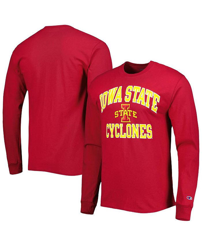 Champion Men's Cardinal Iowa State Cyclones High Motor Long Sleeve T ...