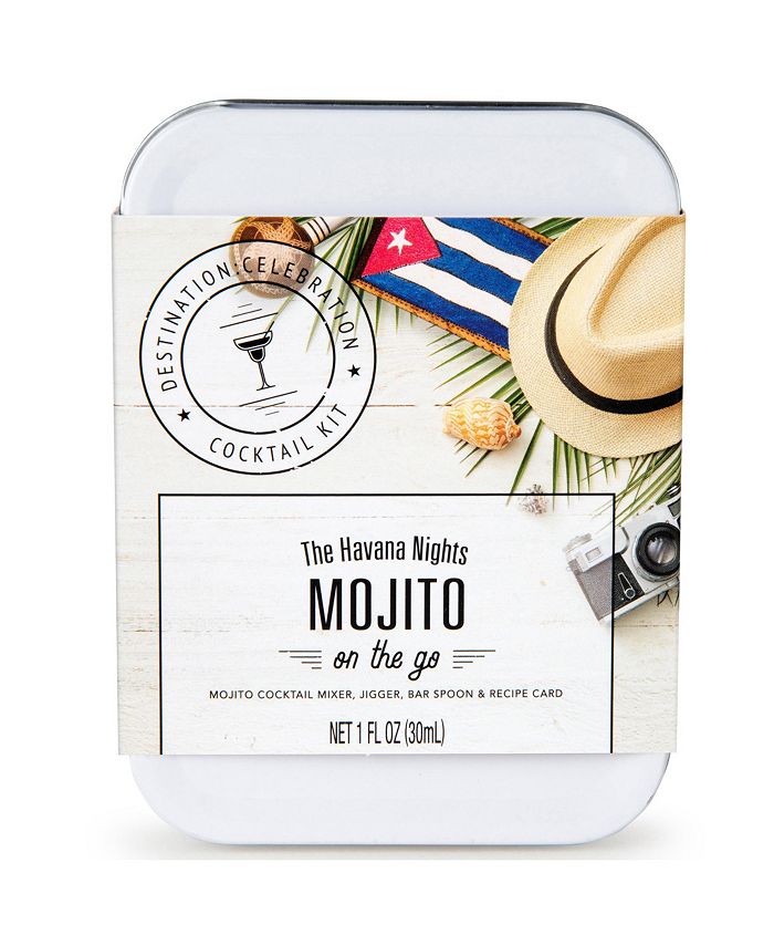 Thoughtfully Cocktails, Cocktail Mixer Travel Tin Mojito Gift Set ...
