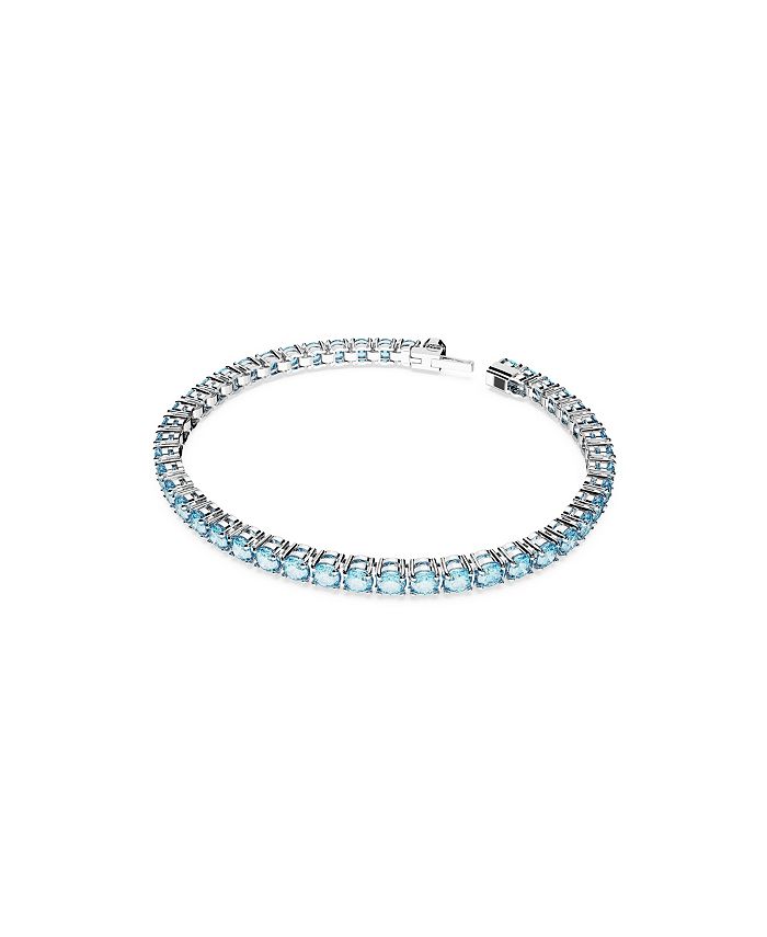 Swarovski Crystal Round Cut Matrix Tennis Bracelet - Macy's