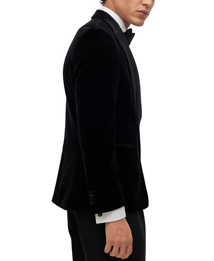 Hugo Boss Men's Slim-Fit Tuxedo Pure-Cotton Velvet Jacket - Macy's