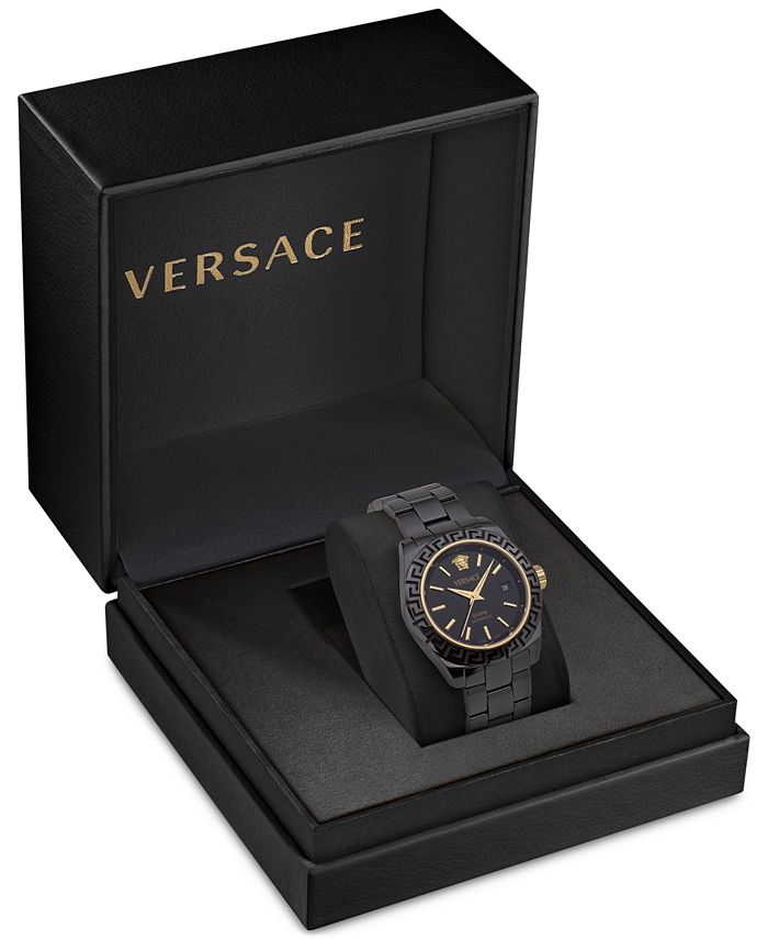 Versace Women's Swiss Automatic DV One Black Ceramic Bracelet Watch ...