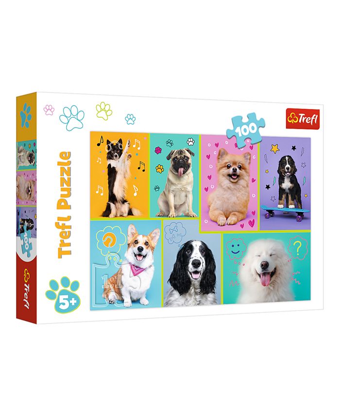 Trefl Red 100 Piece Kids Puzzle - in The World of Dogs - Macy's